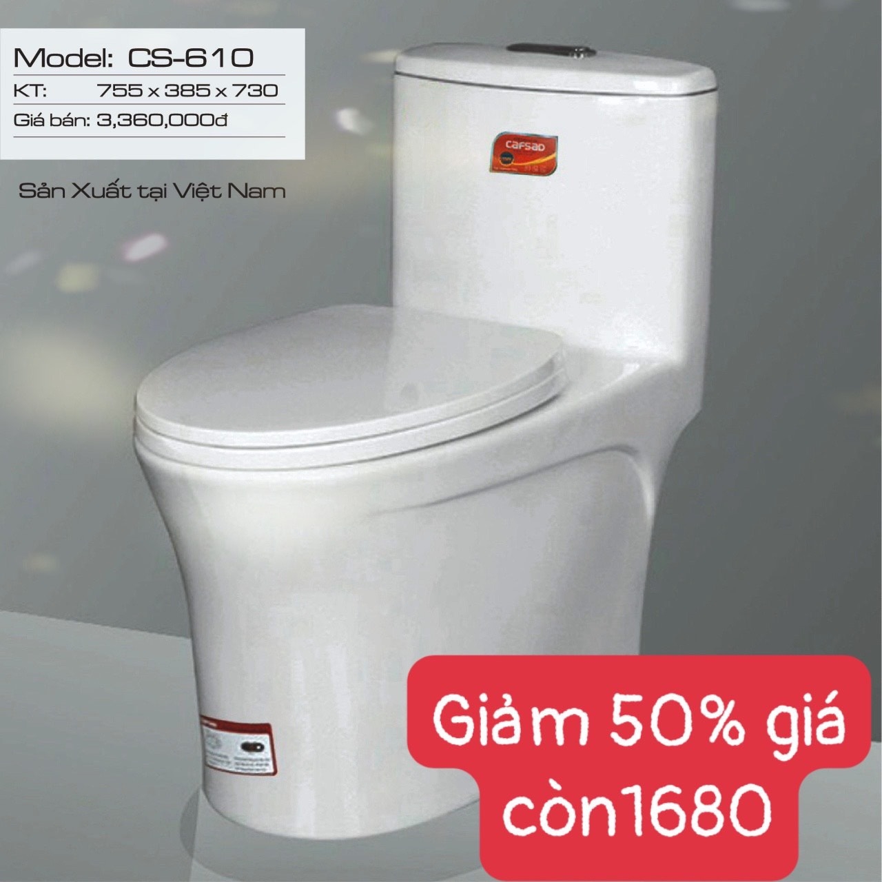 Bồn cầu giá rẻ CS-610
